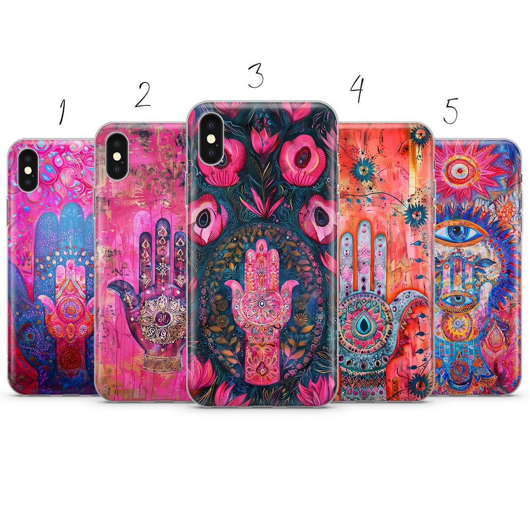Hamsa Hand Pink Aesthetic Recycled Phone Case Cover for Pixel Samsung ...