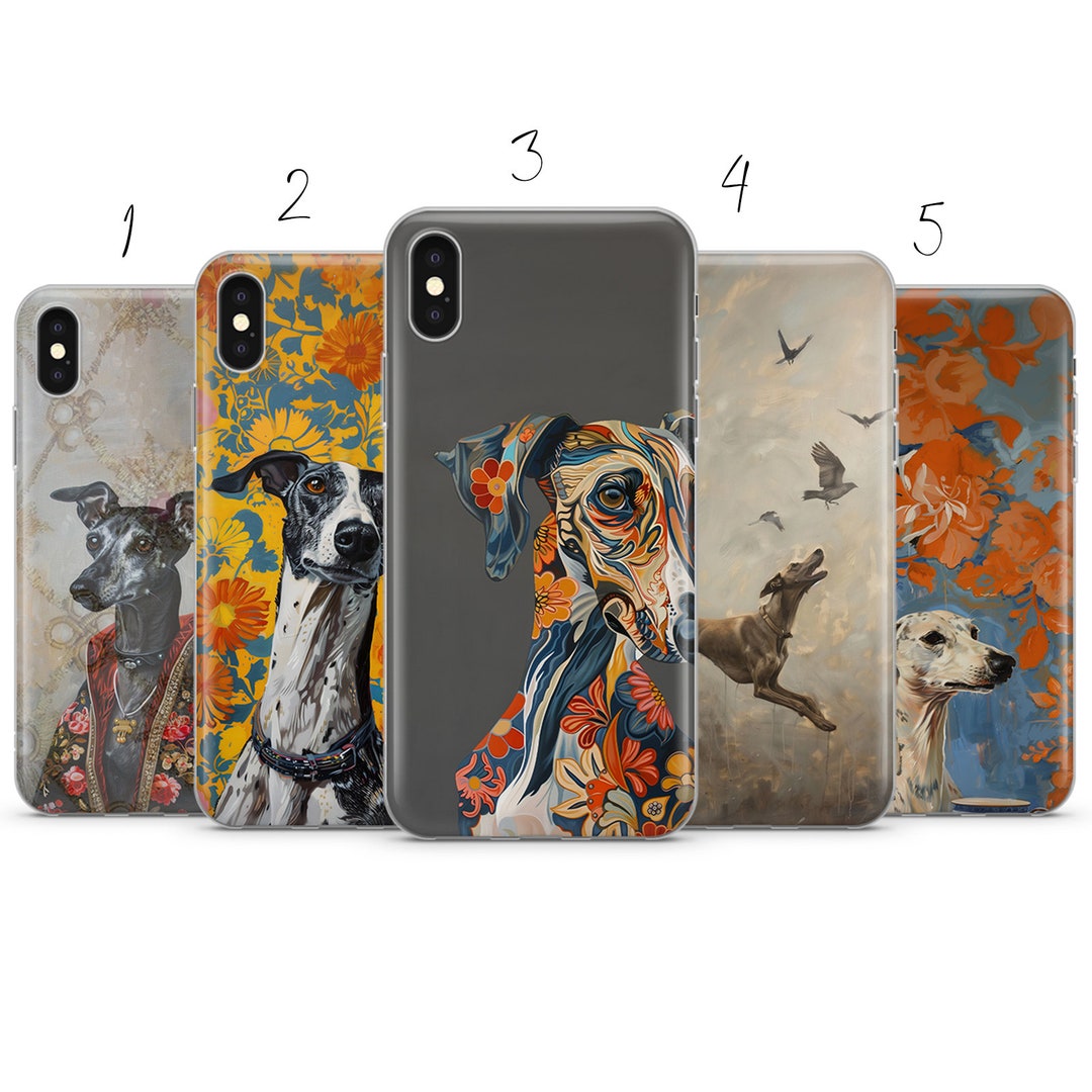 Greyhound Dog Puppy Floral Aesthetic Phone Case Cover Gift With Pixel ...