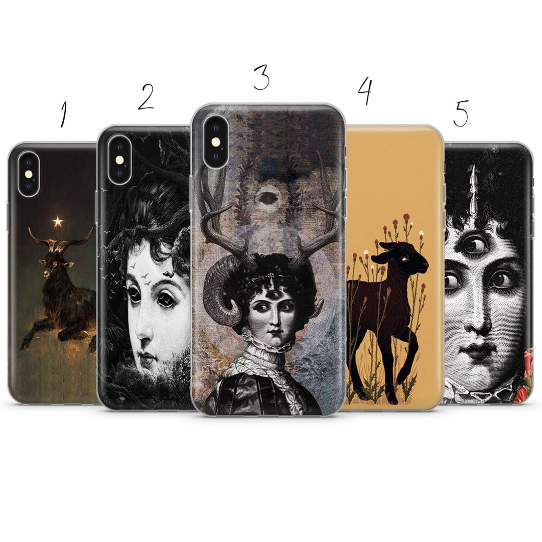 Satan Devil Ram Art Painting Phone Case Cover Compatible for Pixel ...