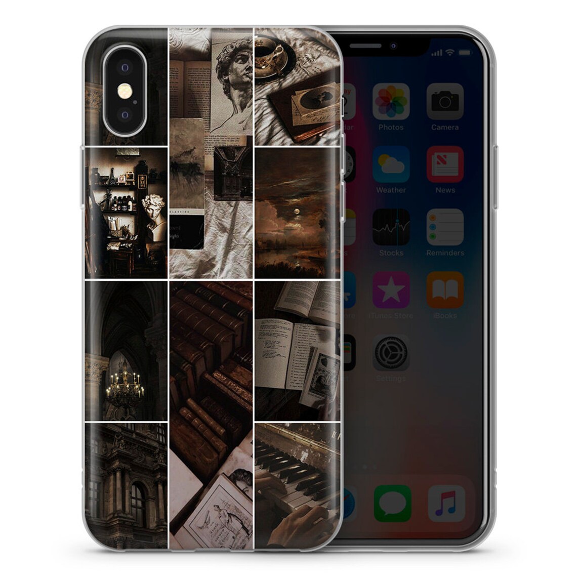 Dark Academia Collage Inspired Phone Cover Compatible for Pixel Samsung ...