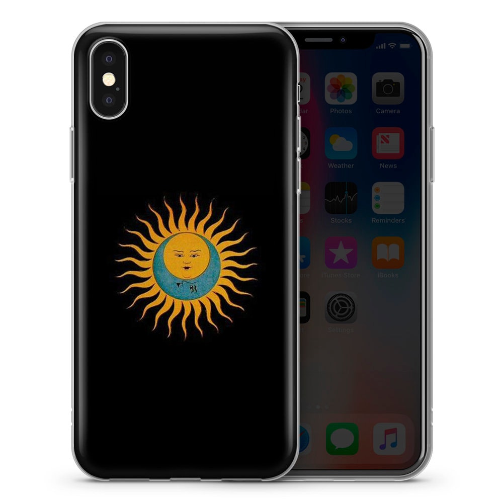 Hippie Phone Case Sun and Moon Print Cover Phone Case - Etsy