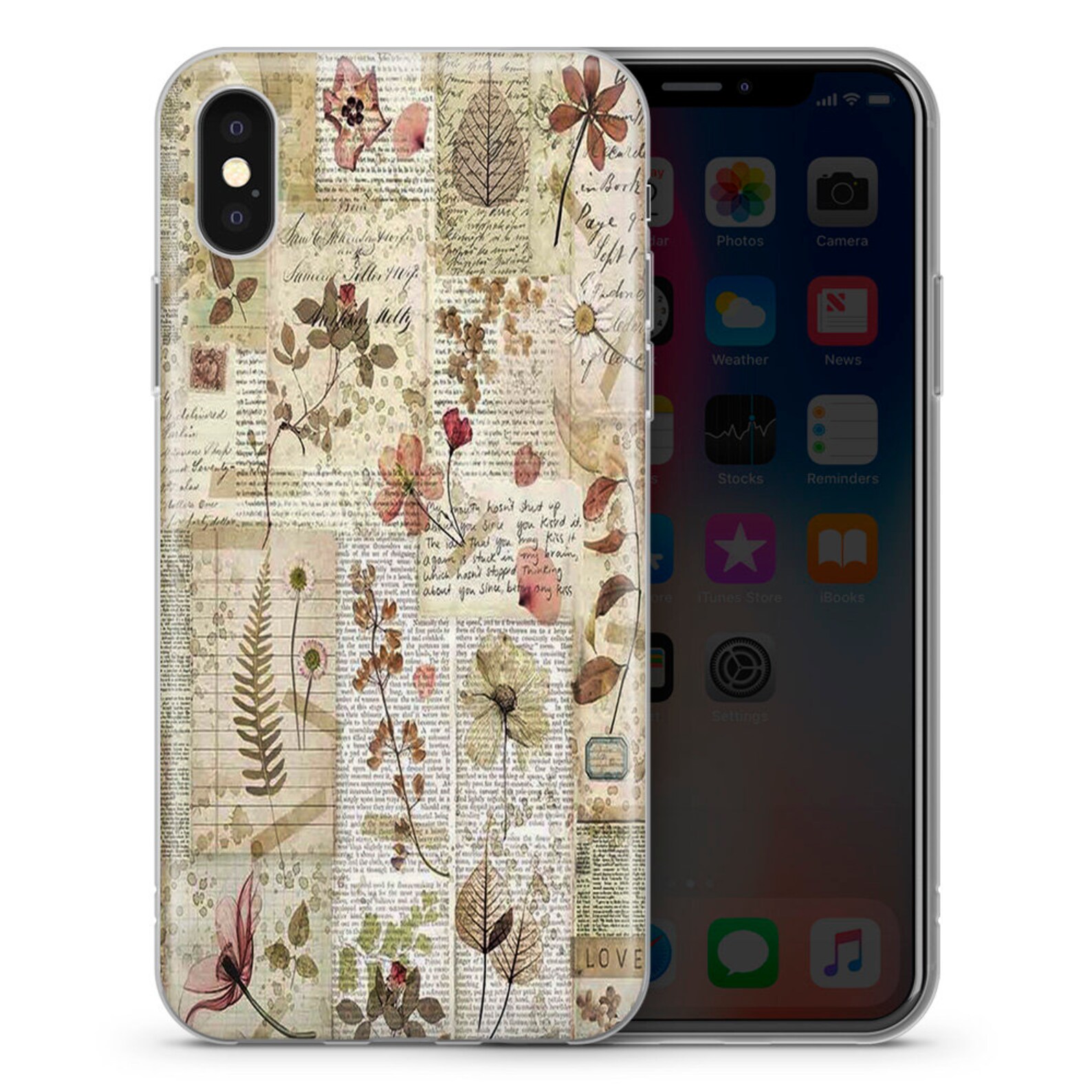 Cottage core aesthetic collage phone case cover compatible | Etsy