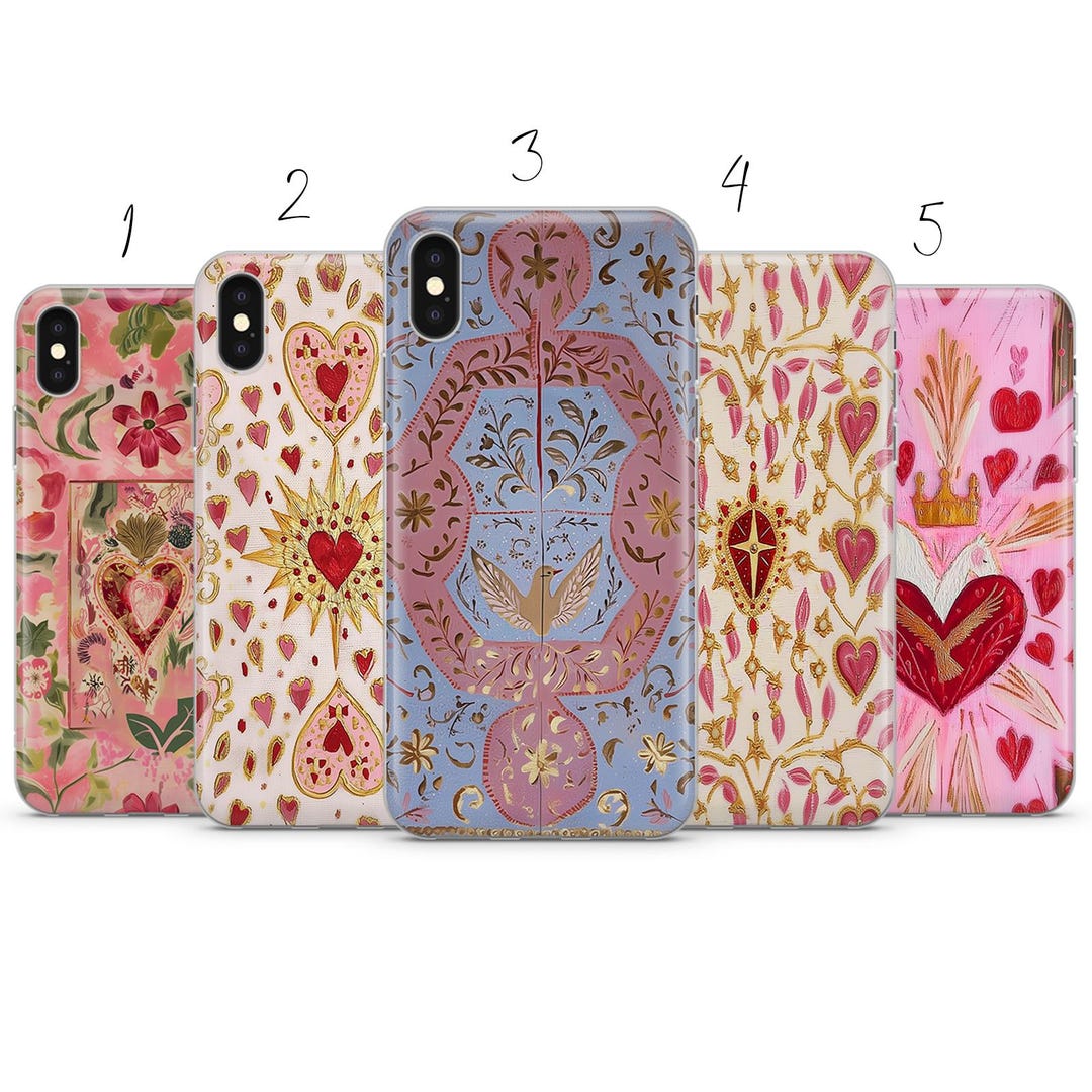 Sacred Heart, Pastel Milagros Ex Voto Phone Case Cover Compatible Pixel ...