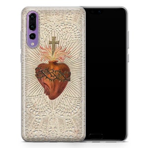 Sacred Heart , Beige Ex Voto Phone Case Cover Compatible for Pixel ...