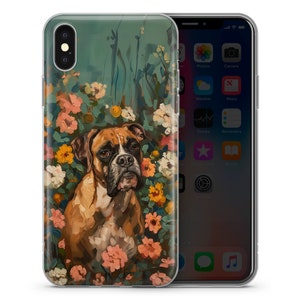 Boxer Dog Puppy Painting Aesthetic Phone Case Cover Gift With Pixel ...