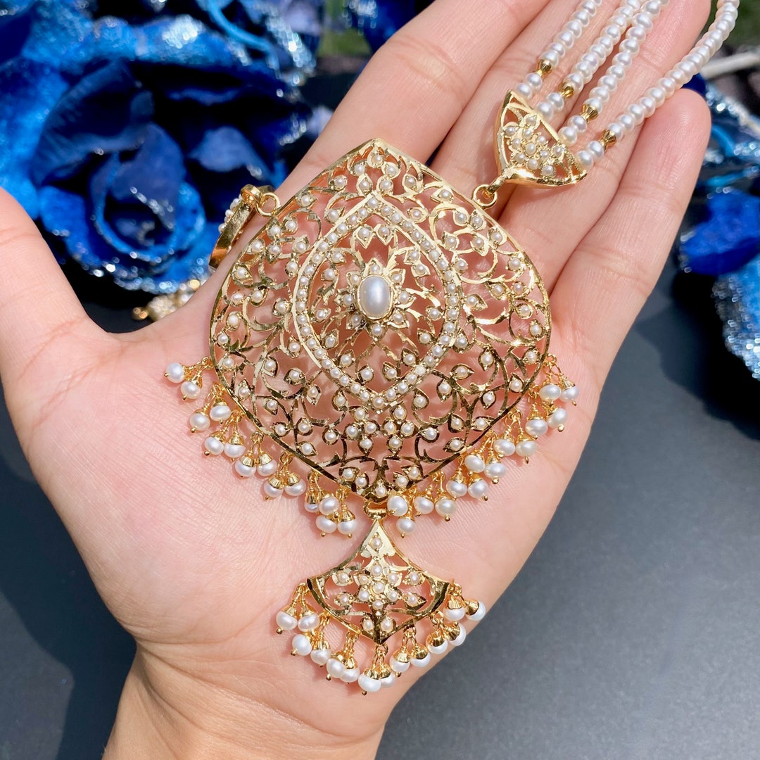 Mughal Rani Haar, Mughal Jewelry, Pearl Ranihaar, Pearl Rani Haar Set ...