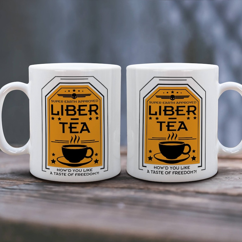 Liber-tea Helldivers 2 Mug, Morning Cup of Liber-tea, Helldivers Taste ...
