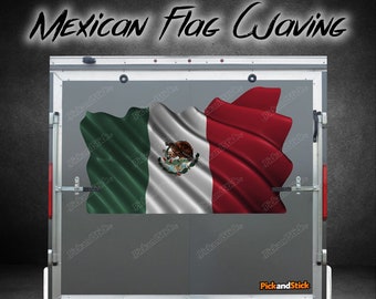 American Flag Waving Trailer Graphic Decal | Etsy