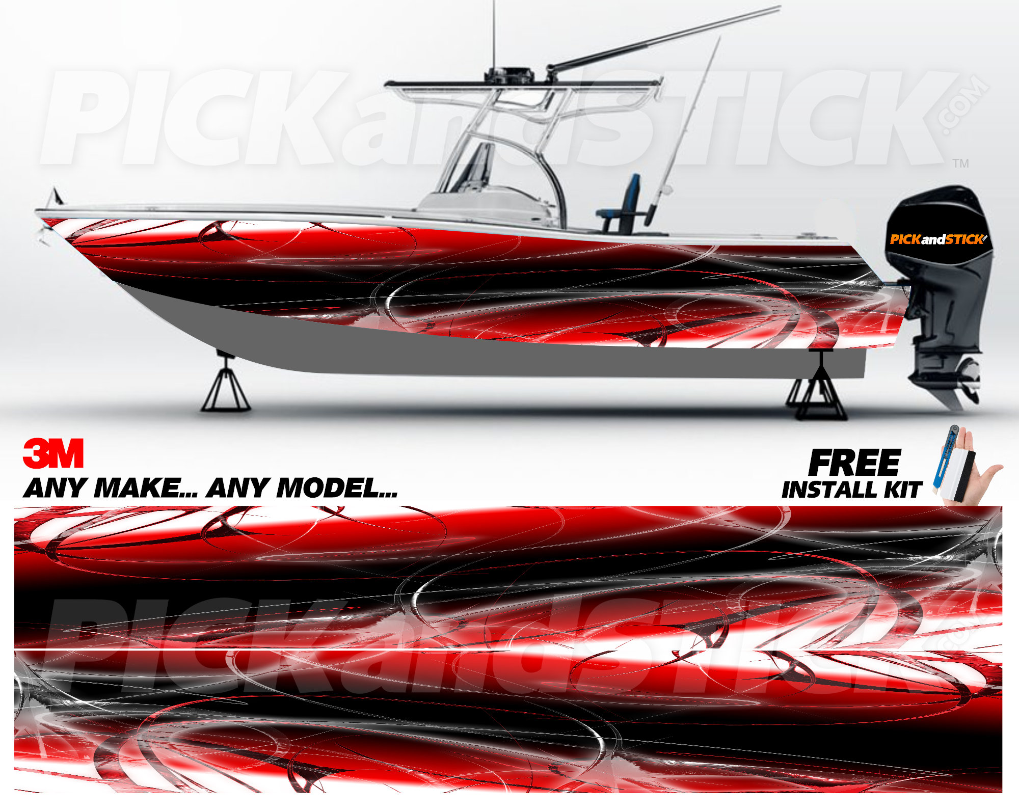 Venom Fishing Boat Wrap 3M DIY Decal Air Release Any Make Any Model ...