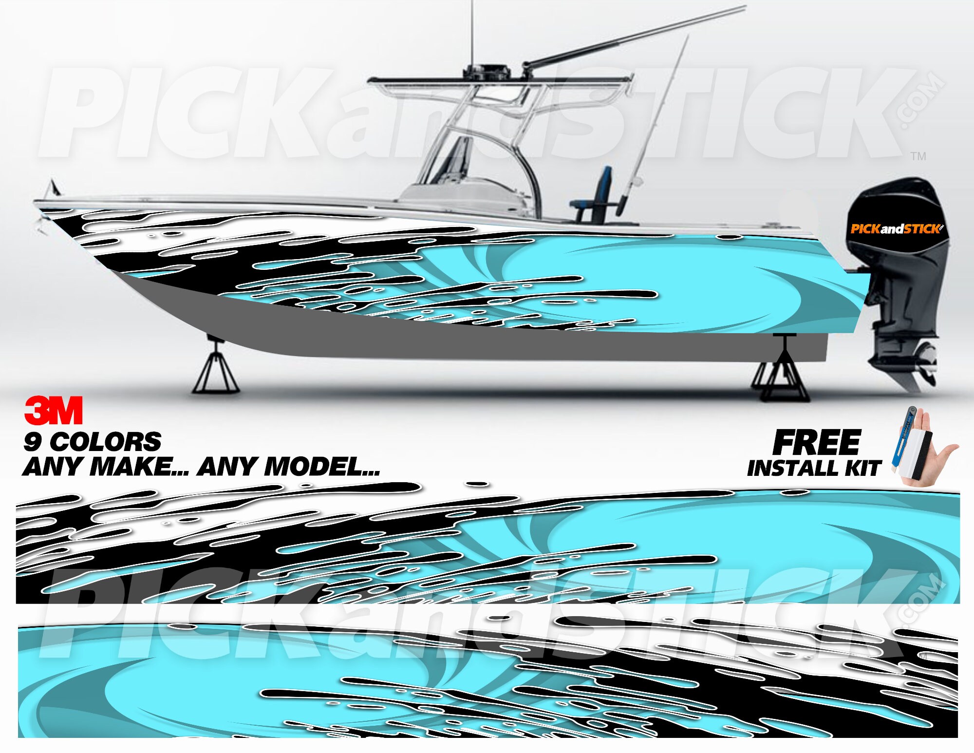 Costa Fishing Boat Wrap 3M DIY Decal Air Release Any Make Any Model ...