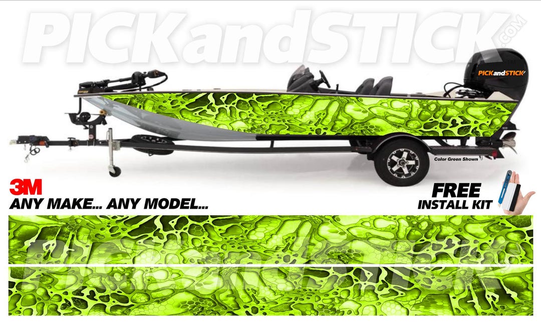 Broken Camo Flats / Bass Boat 3M Cast Wrap - DIY - Decal - Air Release ...