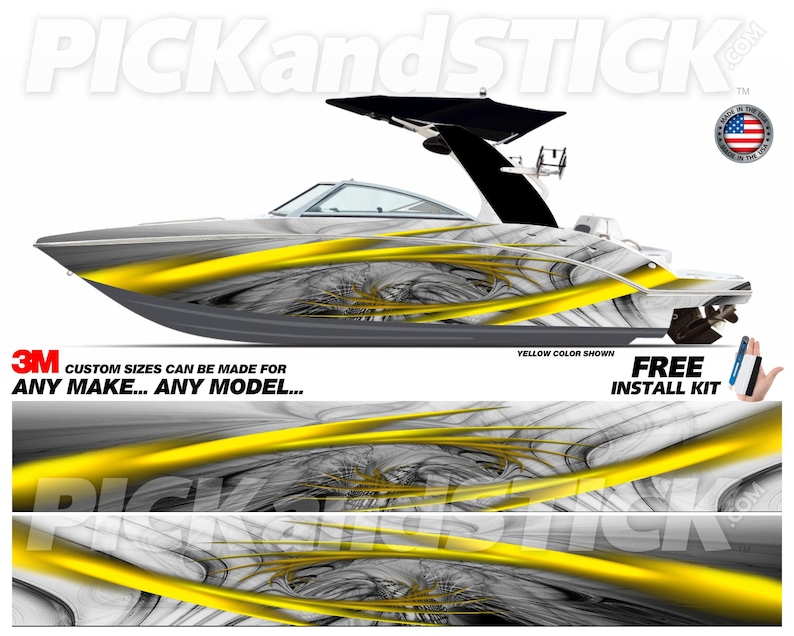 Surf Ski / Wake Boat 3M Cast Wrap - DIY - Decal - Air Release - Any ...