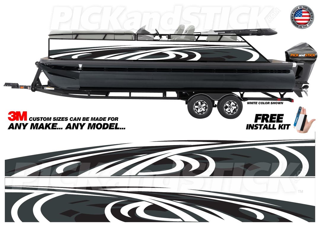 Volt Pontoon Boat 3M Cast Wrap - DIY - Decal - Air Release - Any Make ...