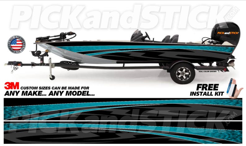 Stalker Bass / Flats Boat 3M Cast Wrap - DIY - Decal - Air Release ...