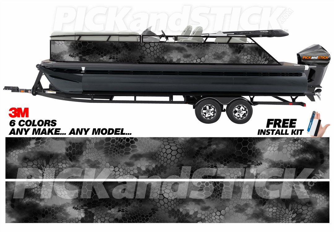 CBC Pontoon Boat Wrap - 3M - DIY - Decal - Air Release - Any Make - Any ...
