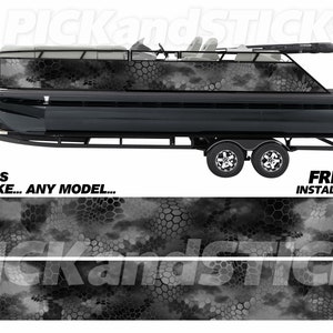 CBC Pontoon Boat Wrap - 3M - DIY - Decal - Air Release - Any Make - Any ...
