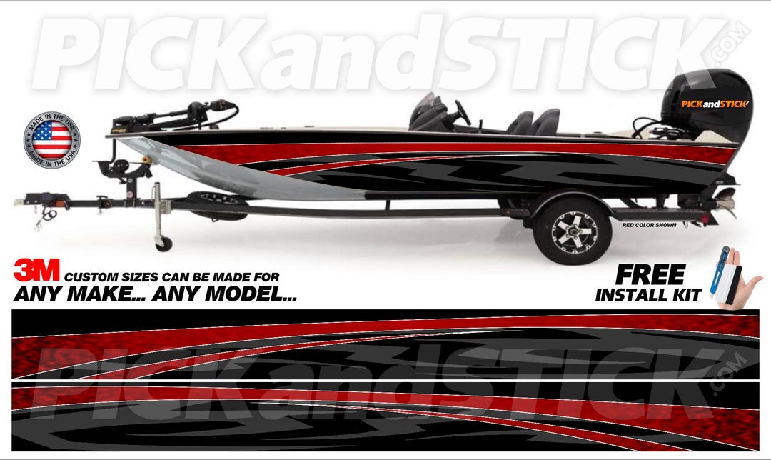 Stalker Bass / Flats Boat 3M Cast Wrap - DIY - Decal - Air Release ...