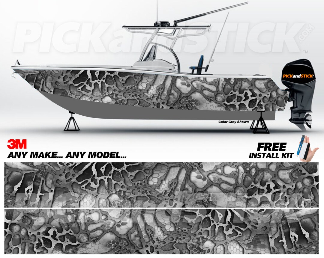 BG5 Camo Fishing/center Console Boat Wrap - 3M - DIY - Decal - Air Release - Any Make - Any ...
