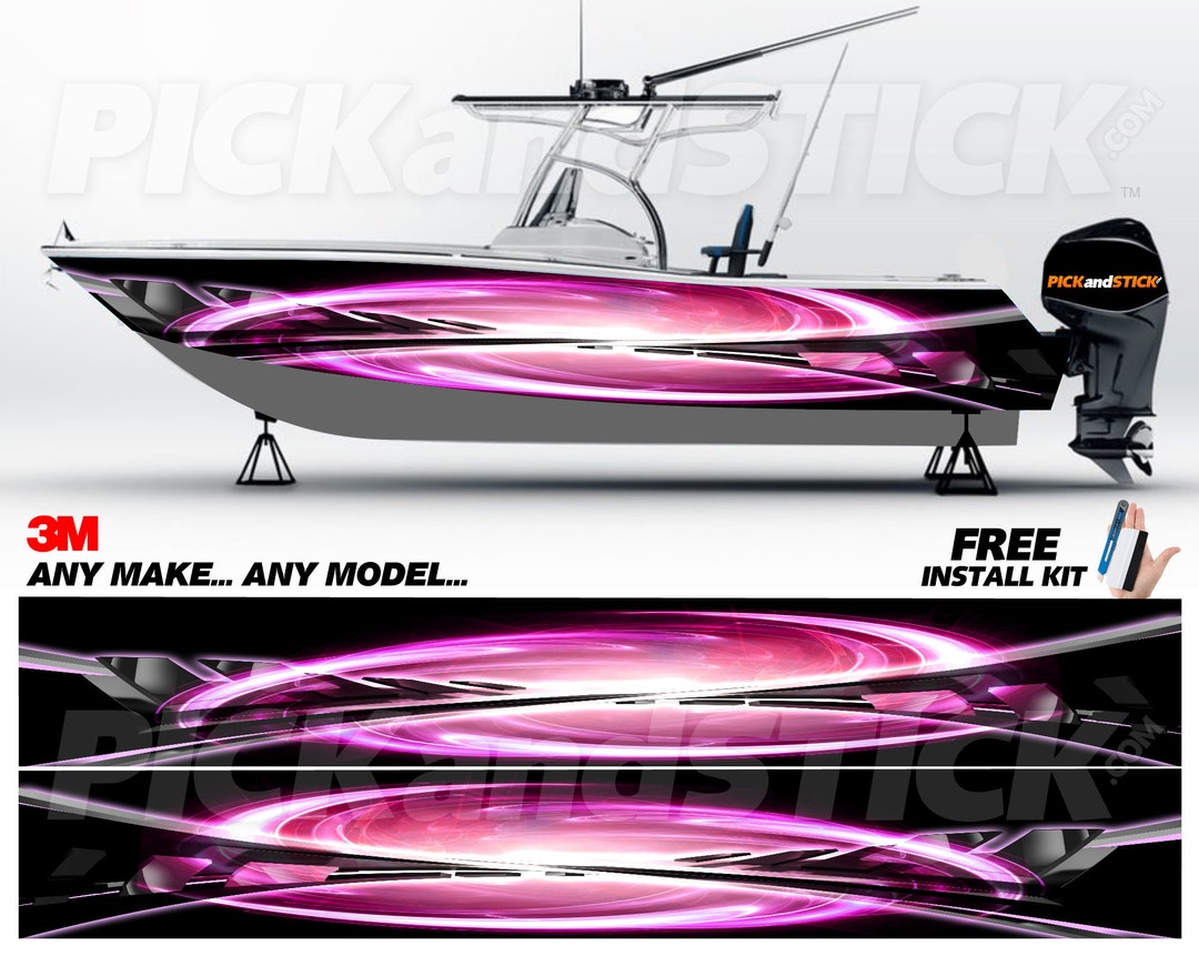 Warp Fishing Boat Wrap 3M DIY Decal Air Release Any Make Any Model ...
