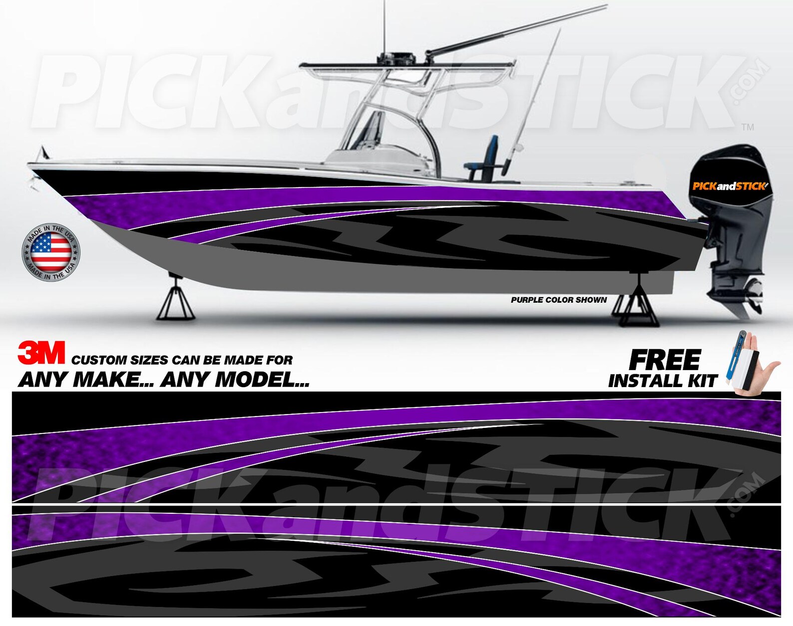 Stalker Fishing/center Console Boat 3M Cast Wrap - Diy-air Release-any ...