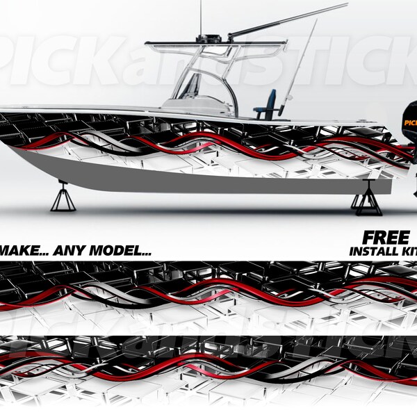 Wave Decal for Boat - Etsy