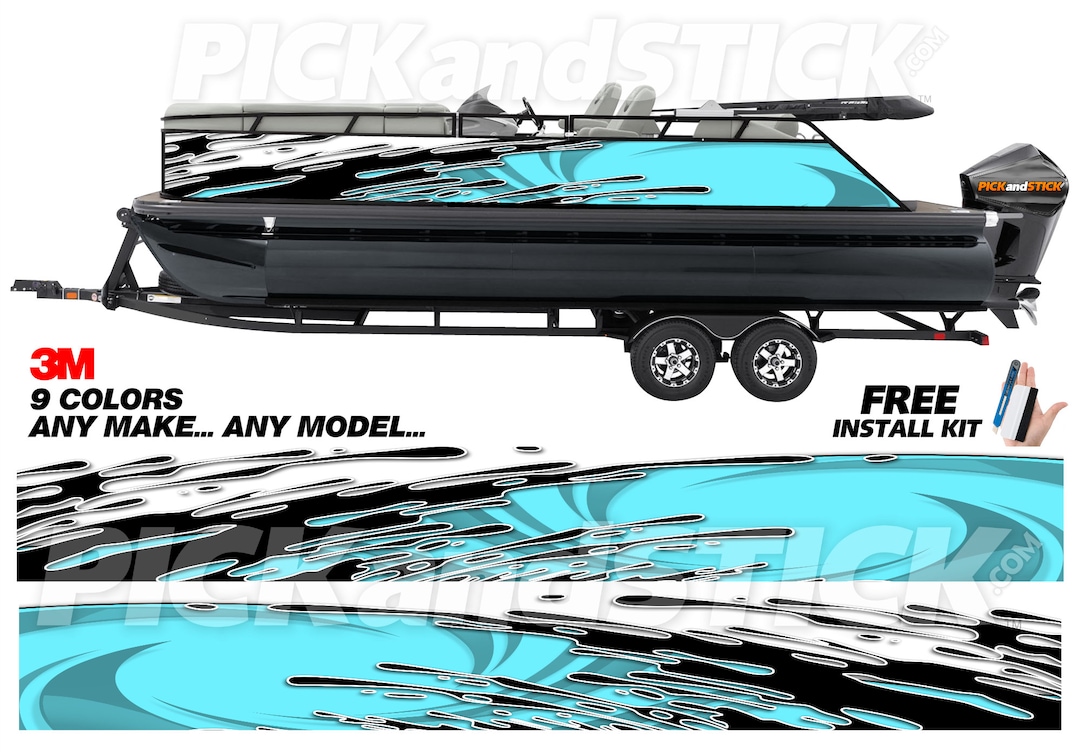 Costa Pontoon Boat Wrap 3M DIY Decal Air Release Any Make Any Model ...