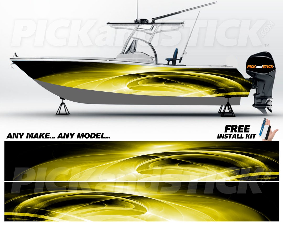 Cyclone Abstract Fishing Boat Wrap - 3M - DIY - Decal - Air Release ...