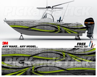 Galactic Fishing Boat Wrap 3M DIY Decal Air Release Any Make Any Model ...