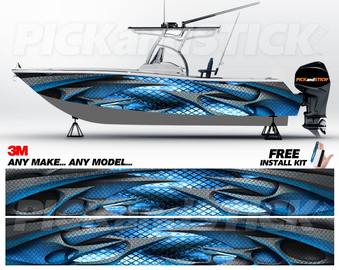 Galactic Fishing Boat Wrap 3M DIY Decal Air Release Any Make Any Model ...