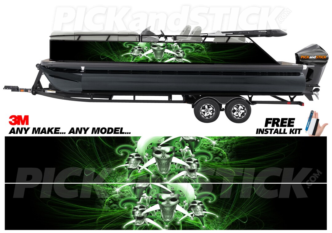 Jester Pontoon Boat Wrap 3M DIY Decal Air Release Any Make Any Model ...