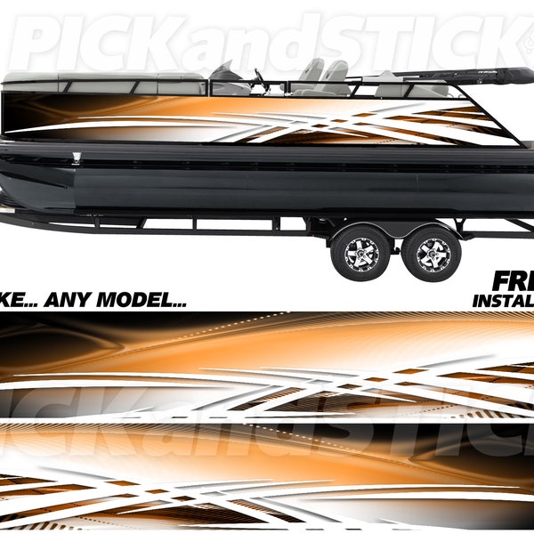 Pontoon Boat Graphics Kit - Etsy