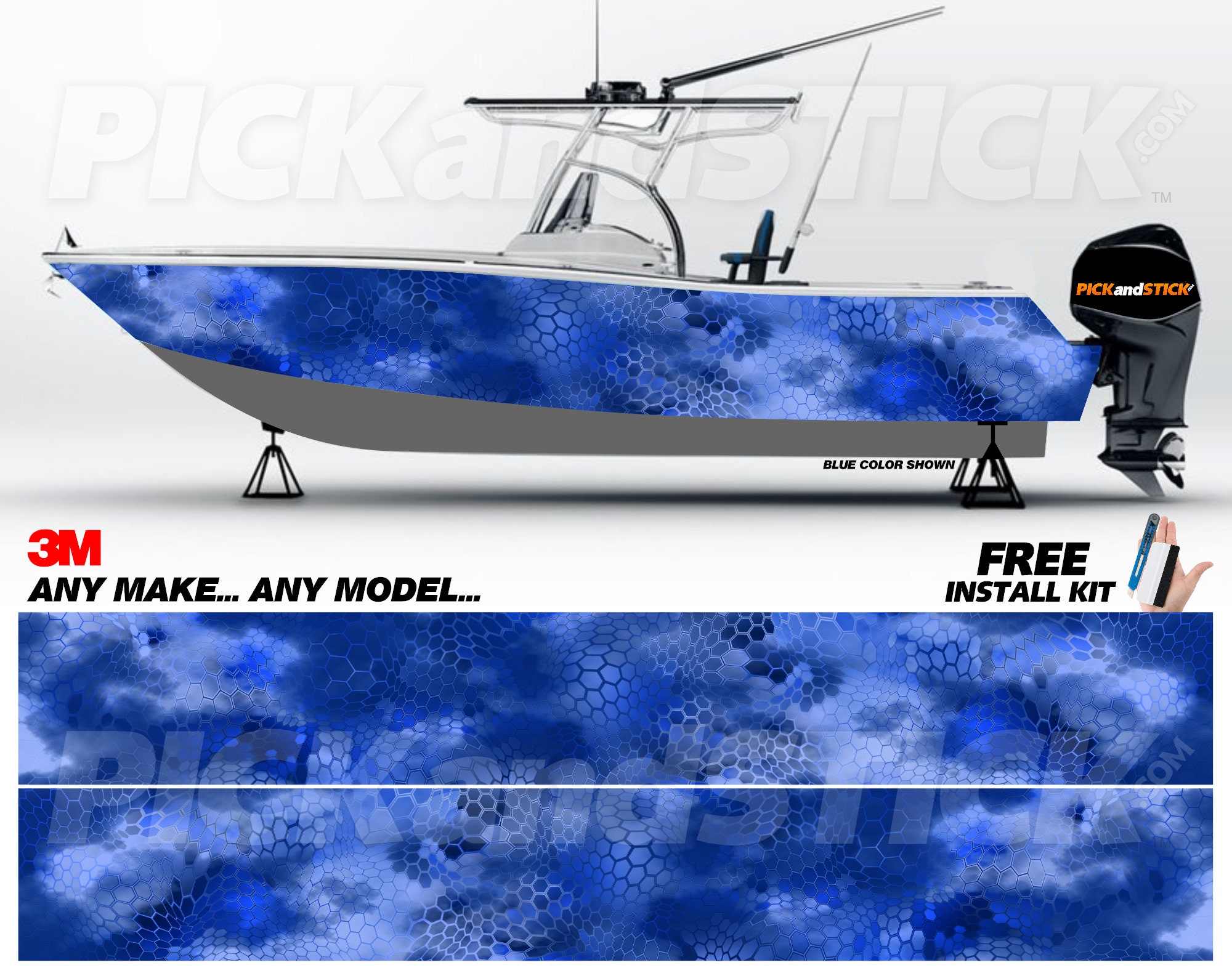 BCC 3 Camo Fishing Boat Wrap 3M DIY Decal Air Release - Etsy