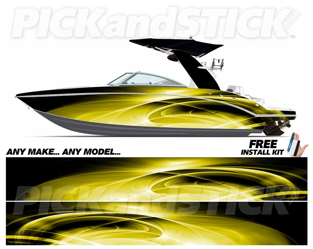 Cyclone Abstract Ski/wake Boat Wrap - 3M - DIY - Decal - Air Release ...