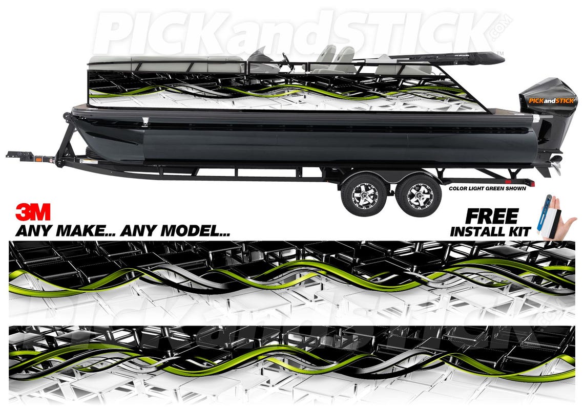 Bay Water Pontoon Boat 3M Cast Wrap - DIY - Decal - Air Release - Any ...