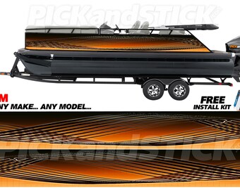 Spin Pontoon Boat Wrap 3M DIY Decal Air Release Any Make Any Model ...