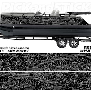 Topographic Map Pontoon Boat 3M Cast Wrap - Diy-air Release-any Make ...