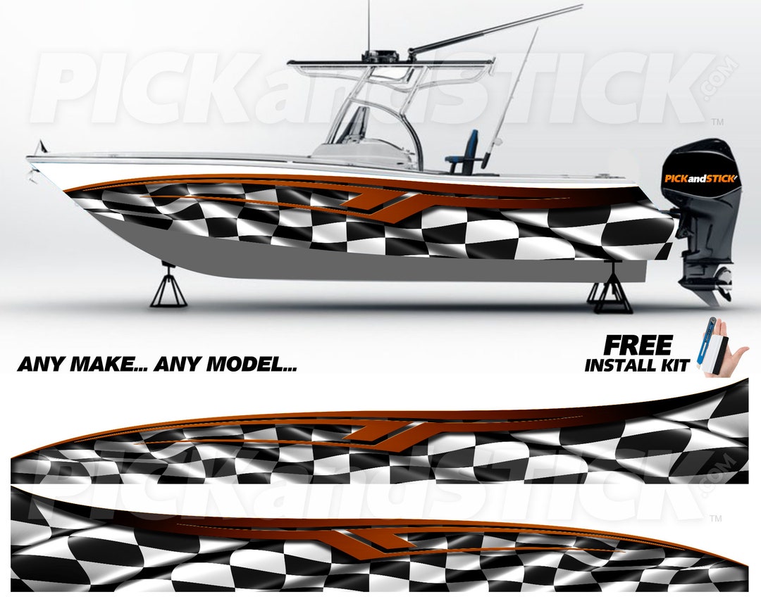 Race Day Fishing Boat Wrap - 3M - DIY - Decal - Air Release - Any Make ...