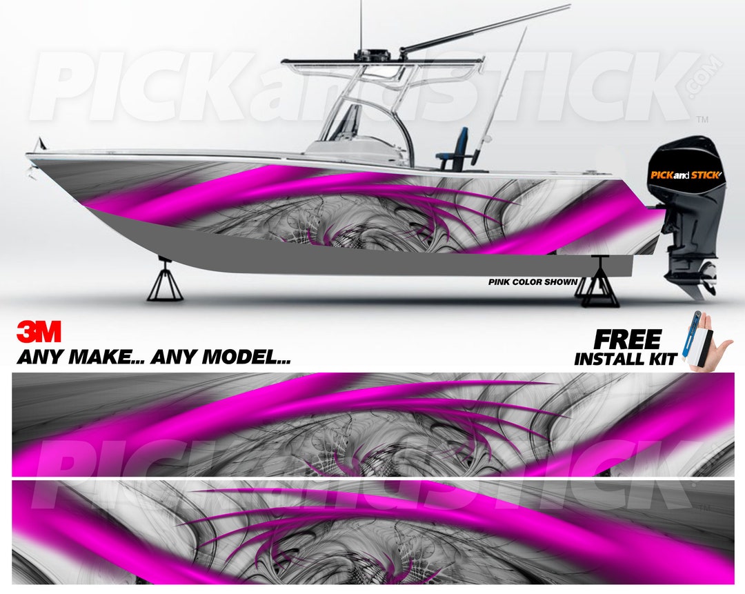 Spin Boat Wrap - 3M - DIY - Pink - Air Release - Any Make - Any Model - Custom Sizes Available ...