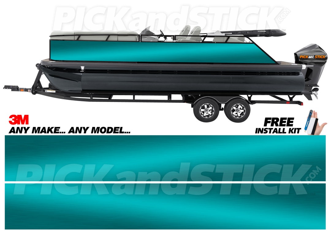 Brushed Metal Pontoon Boat Wrap - 3M - DIY - Decal - Air Release - Any ...