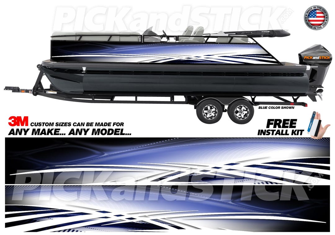 Sharp Pontoon Boat 3M Cast Wrap - DIY - Decal - Air Release - Any Make ...