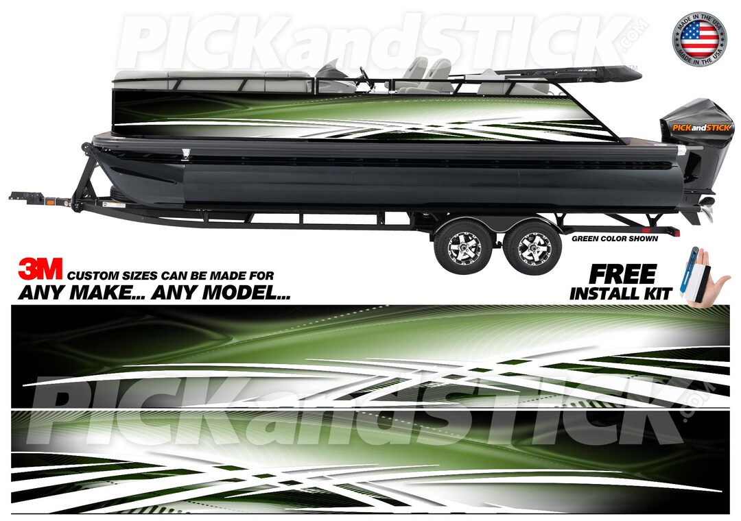 Sharp Pontoon Boat 3M Cast Wrap - DIY - Decal - Air Release - Any Make ...