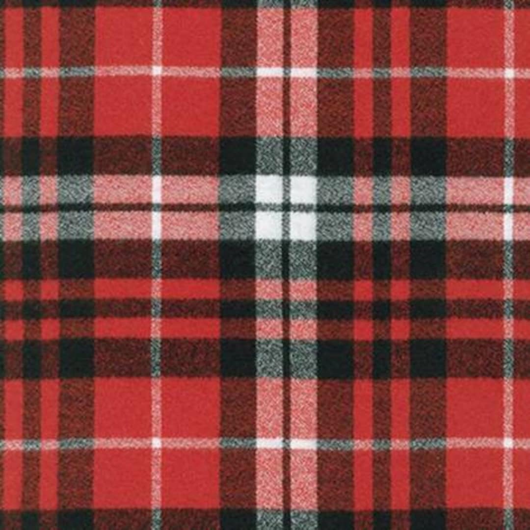 Scarlet, Red Plaid, Robert Kaufman, Mammoth Flannel - Etsy