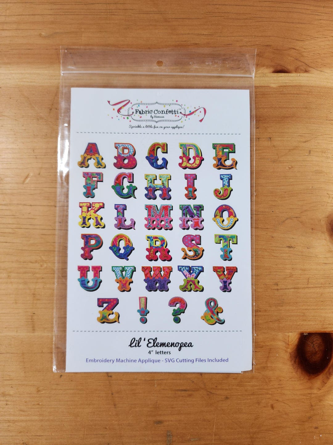 Lil Elemenopea Fabric Confetti by Vanessa Machine Embroidery - Etsy