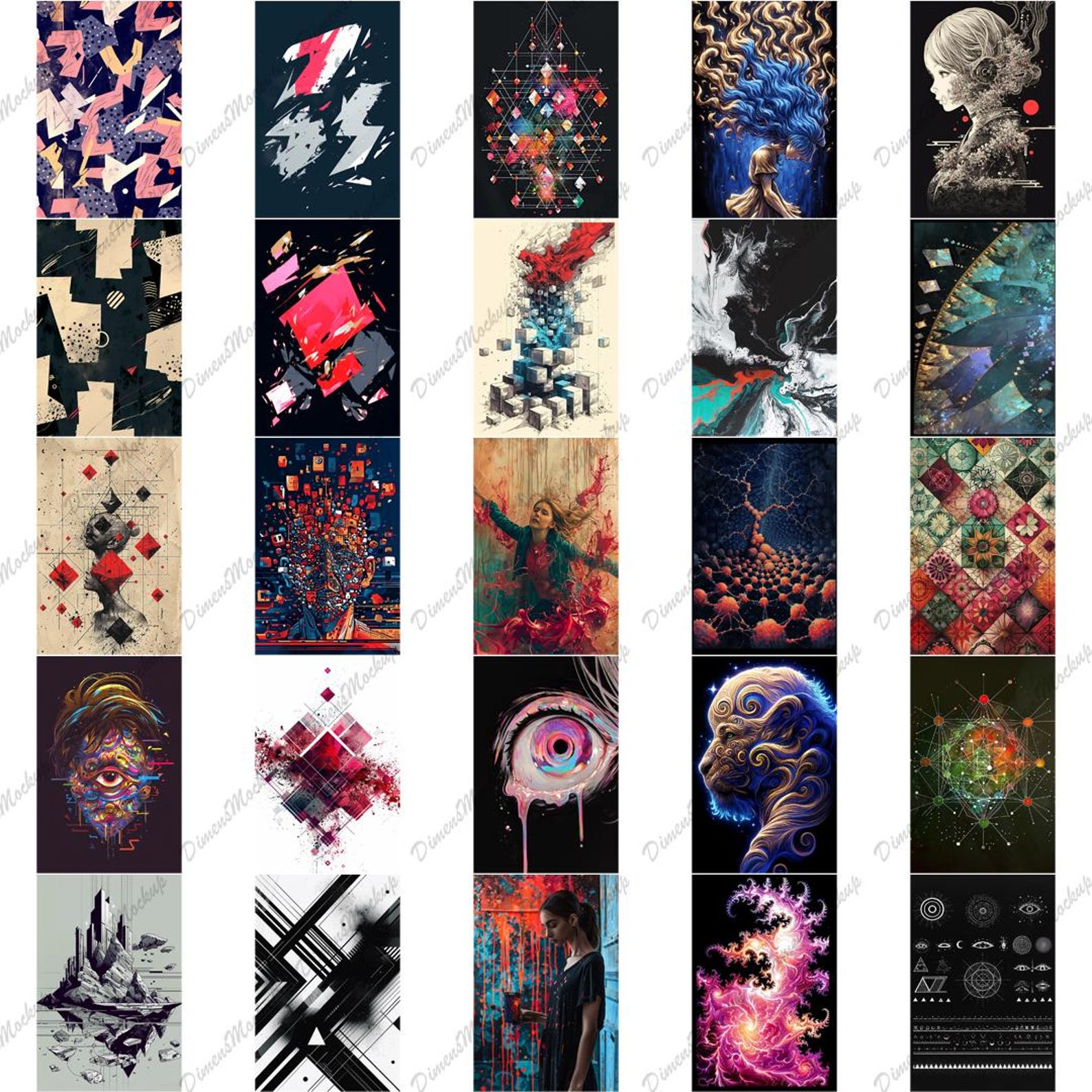 800+ Abstract Surreal T-shirt Design Bundle | HD Graphic Quality ...
