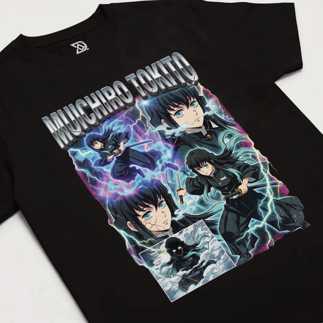 Mist Hashira Shirt, Fog Breathing Tee, Teal Tip Hair Graphic, Young ...