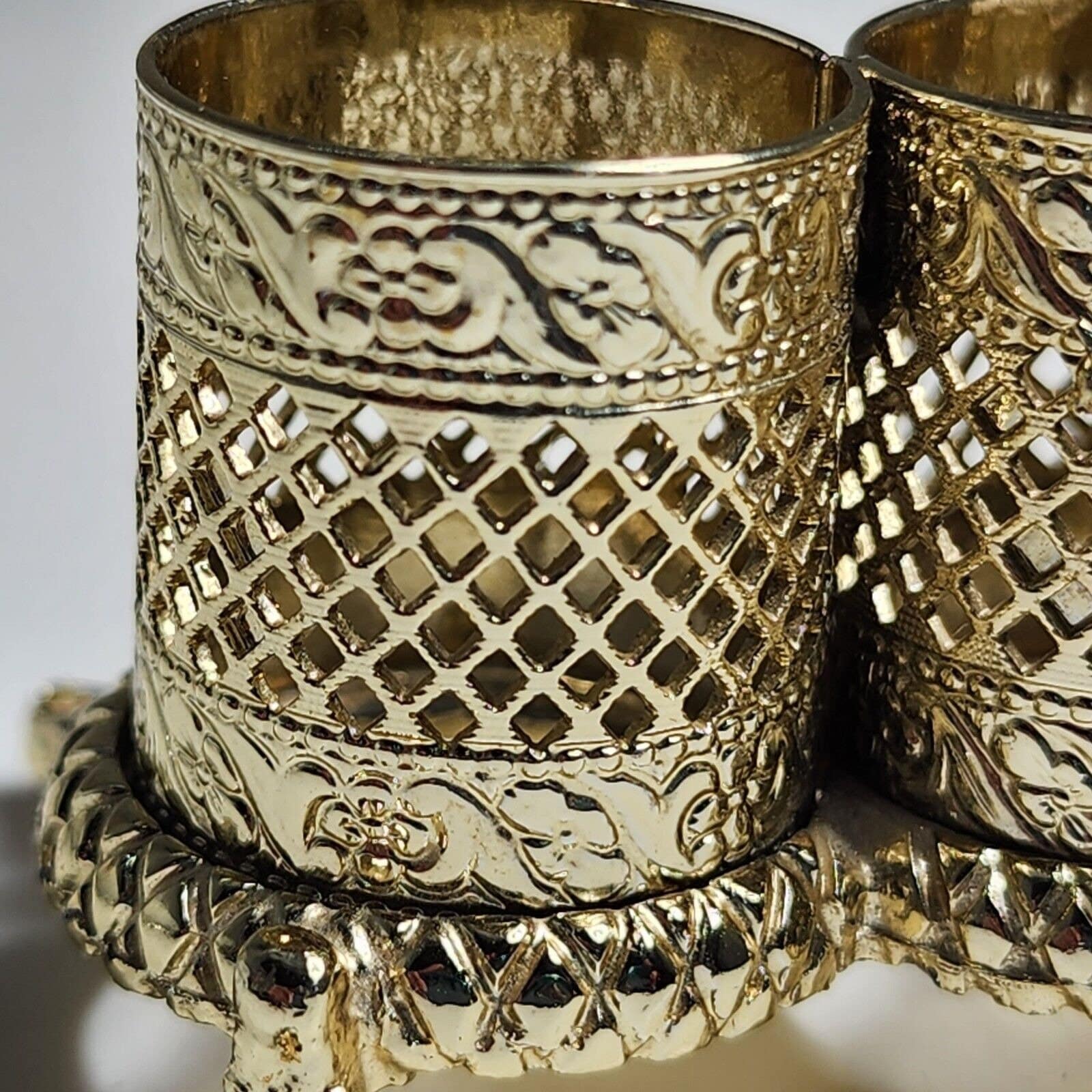 Sam Fink Vintage 1950s Silver Tone Metal 4 Lipstick Holder Cherub ...