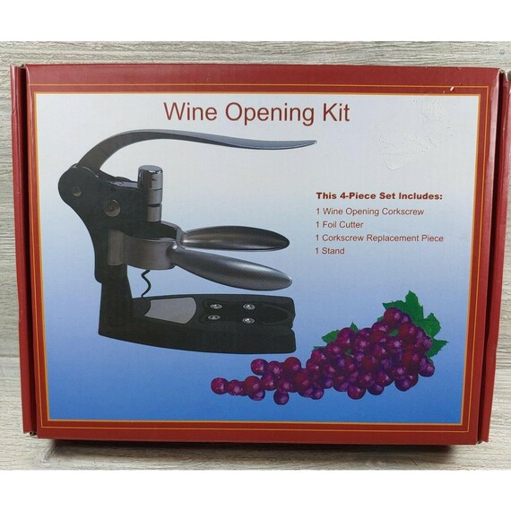 Wine Opening Kit 01-y1144 Corkscrew Foil Cutter Metal Mounted | Etsy