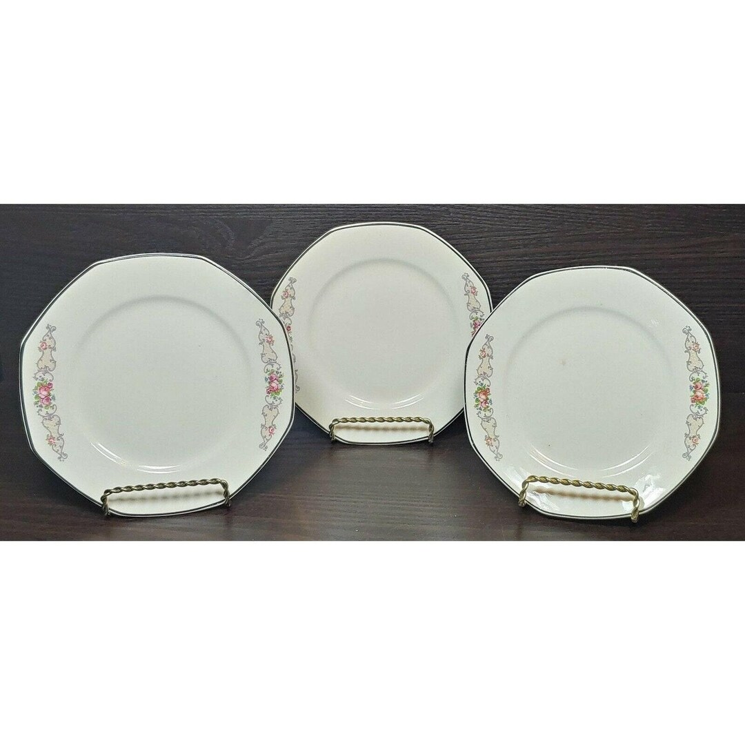 Homer Laughlin White Octagon Shaped Dinnerware Food Serving Plates Lot ...