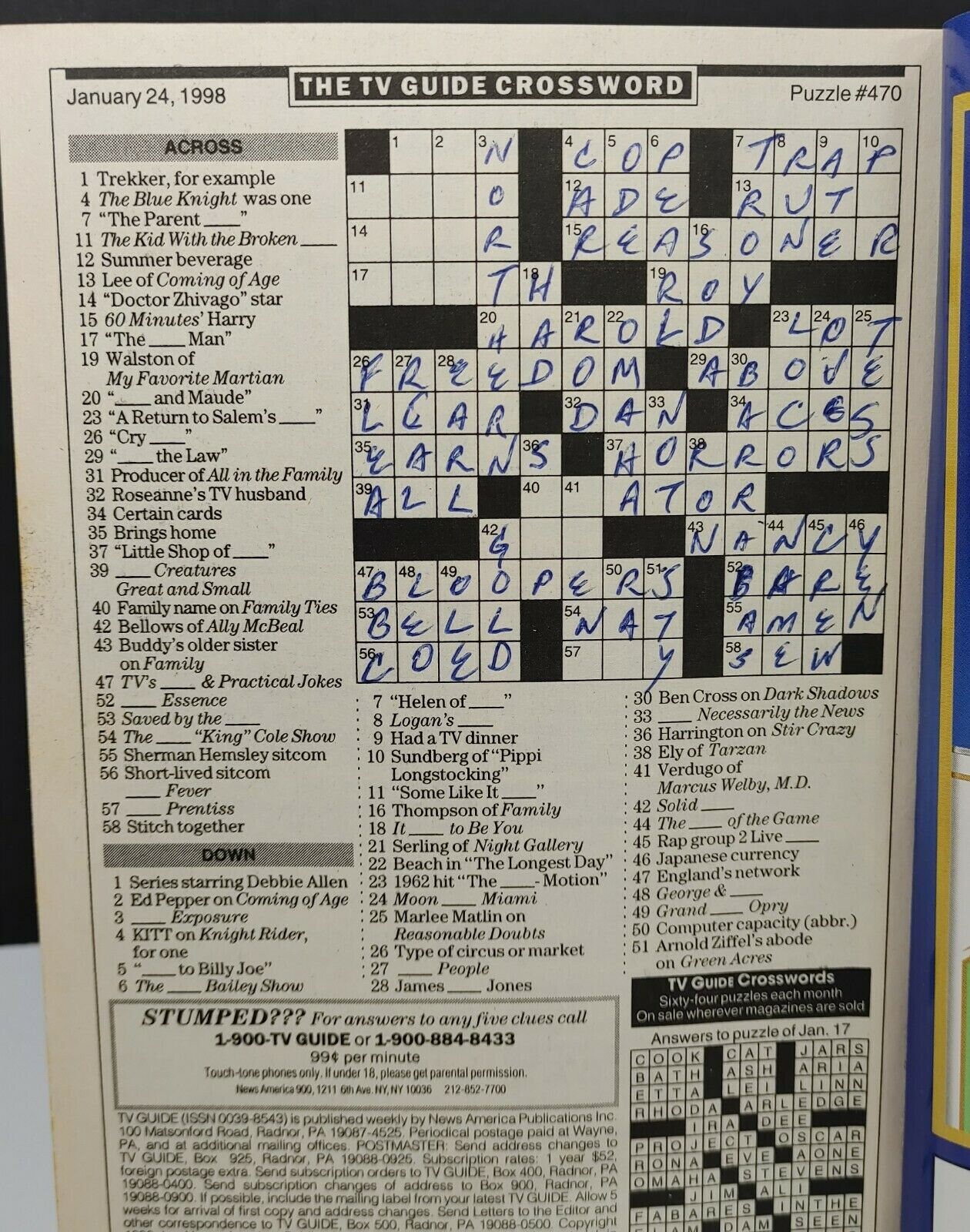 TV Guide Published in 1998 Super Packers Dorsey Levens A Guide to Stars ...