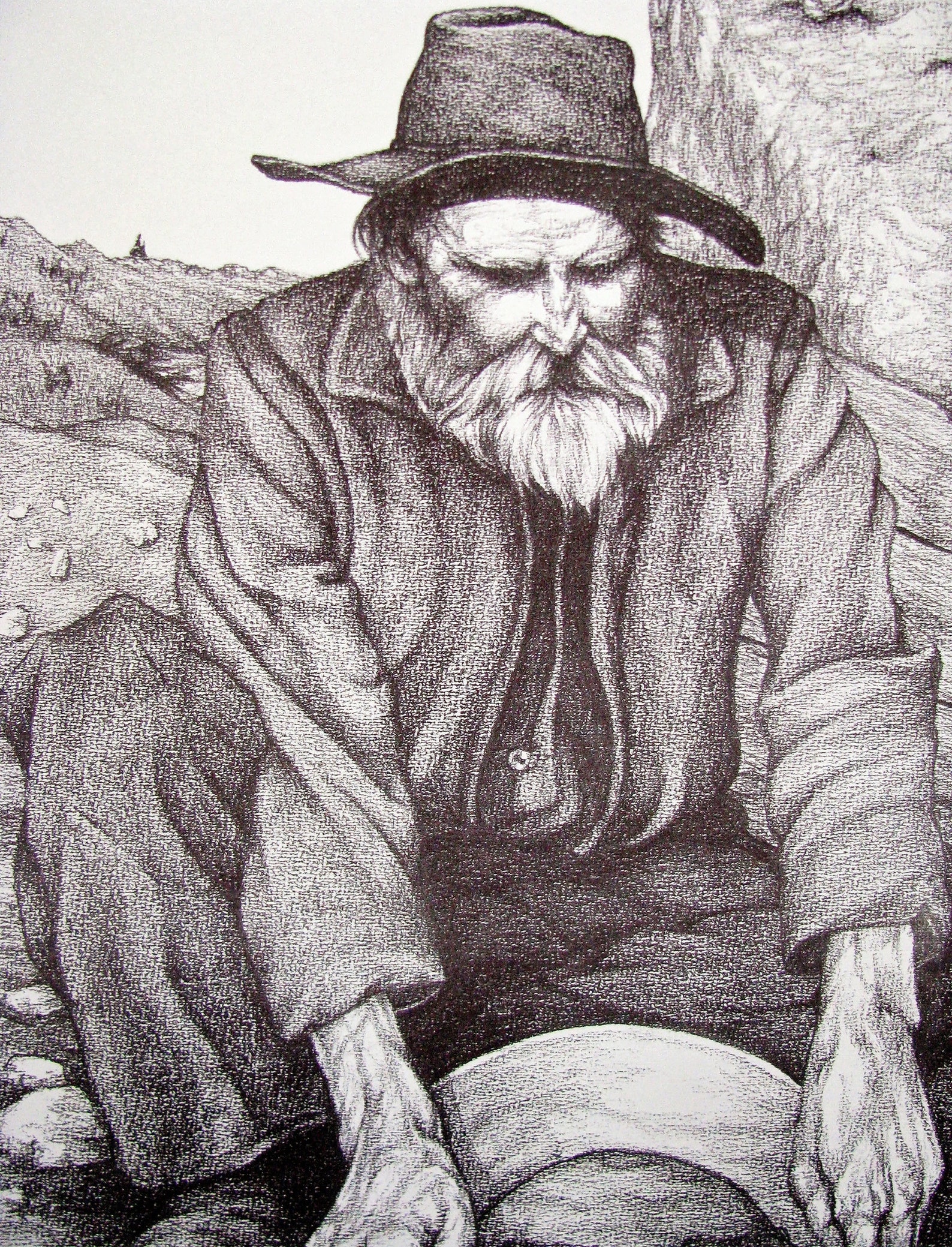 Prospector Print Made From Original Sketch - Etsy